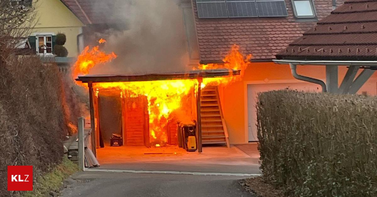 Vater und Tochter wohlauf: Nebengebäude brannte in Kirchberg aus